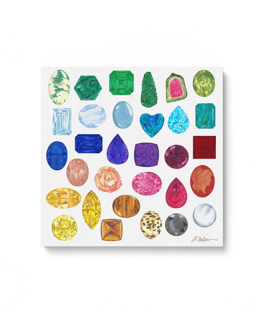 Gemstone Rendering Series I Watercolor on Canvas – Juler's Row