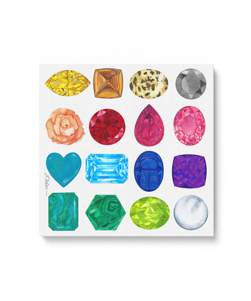 Gemstone Rendering Series II Watercolor on Canvas – Juler's Row