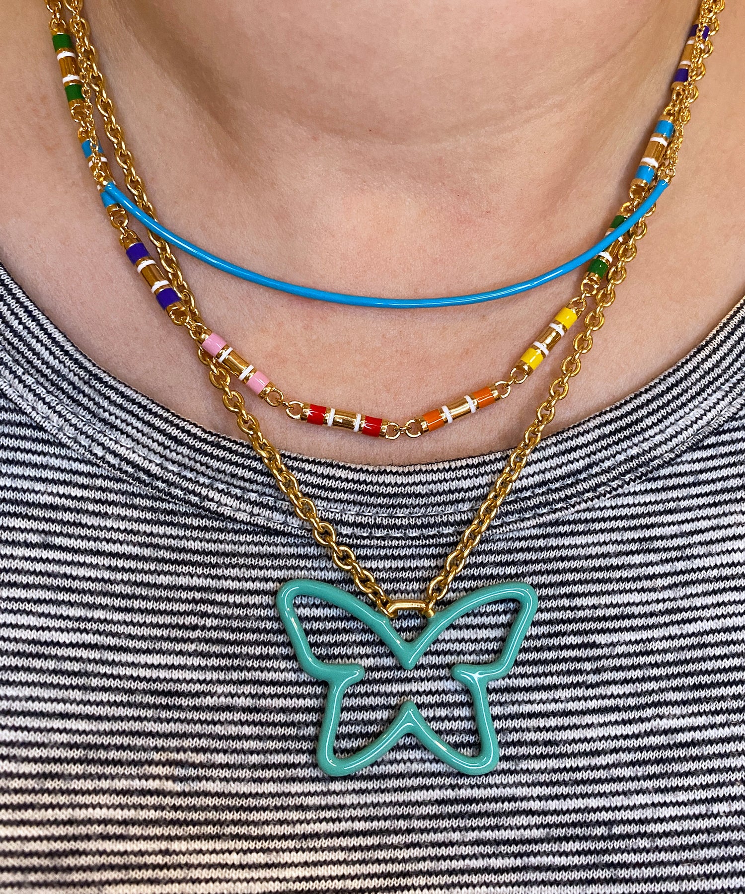 Barrel Enamel Chain Necklace – Juler's Row