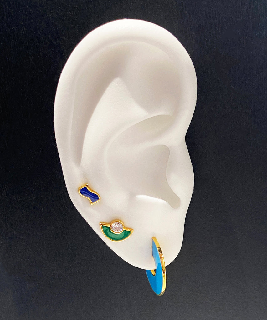 Small Enamel Ric Rac Stud – Juler's Row